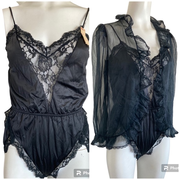 Vintage | Intimates & Sleepwear | Nwt Vintage Glydons Hollywood Black ...